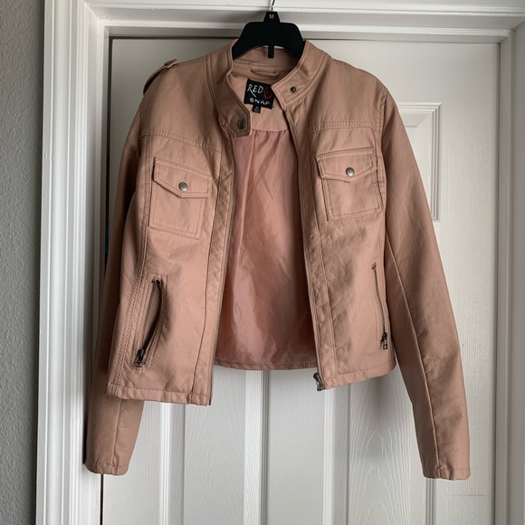 Red Snap | Jackets & Coats | Blush Leather Jacket | Poshmark